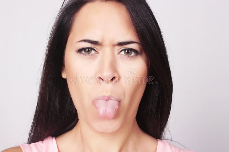 Young Woman with Funny Expression Stock Photo - Image of humor, emotion ...