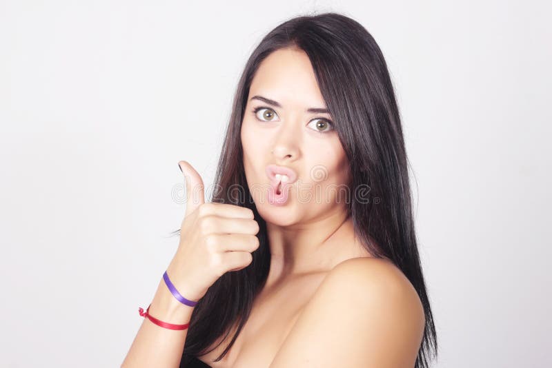 Young Woman with Funny Expression Stock Photo - Image of caucasian ...