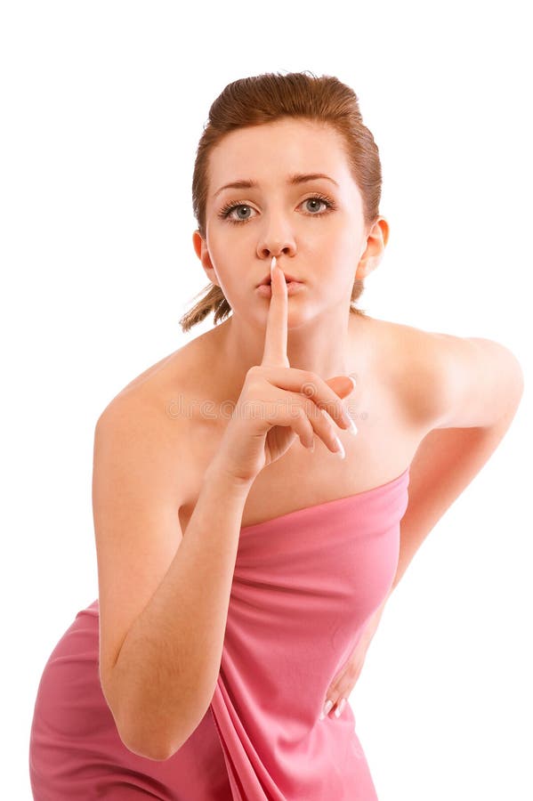 Quiet Woman stock image. Image of gesturing, beautiful - 4661305