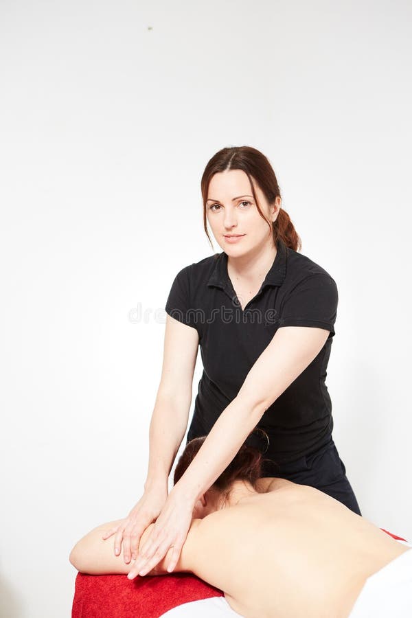 Young Woman Getting Back Massage Stock Image Image Of Adult Closed