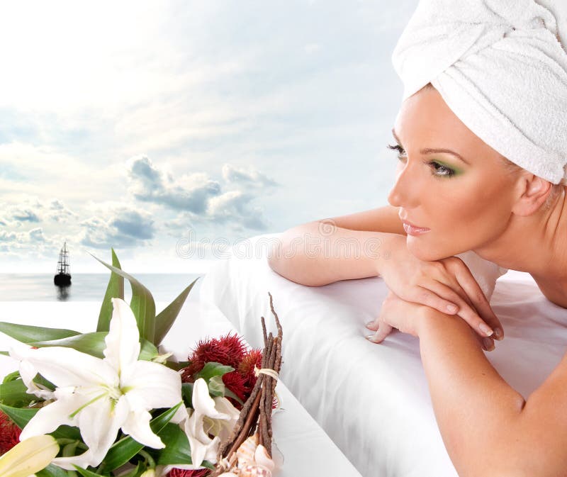 A Young Woman is Getting Spa Treatment Stock Photo - Image of beauty ...