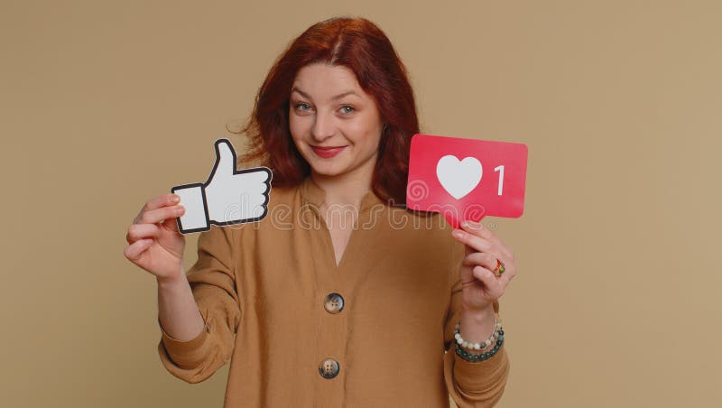 Young Woman Girl Raises Thumbs Up Agrees Or Gives Positive Reply