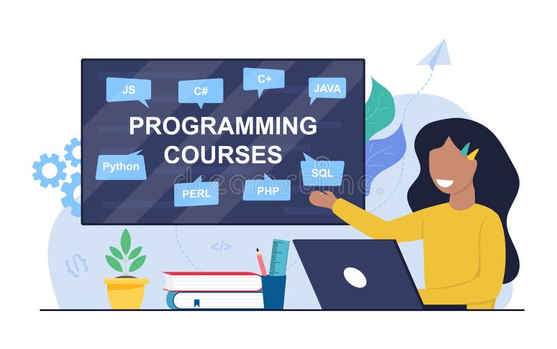 Programming Courses Online. Learn Coding Vector Isolated Stock ...