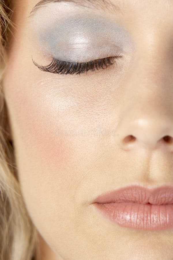 Portrait with an Original Colour Make-up Stock Image - Image of black ...