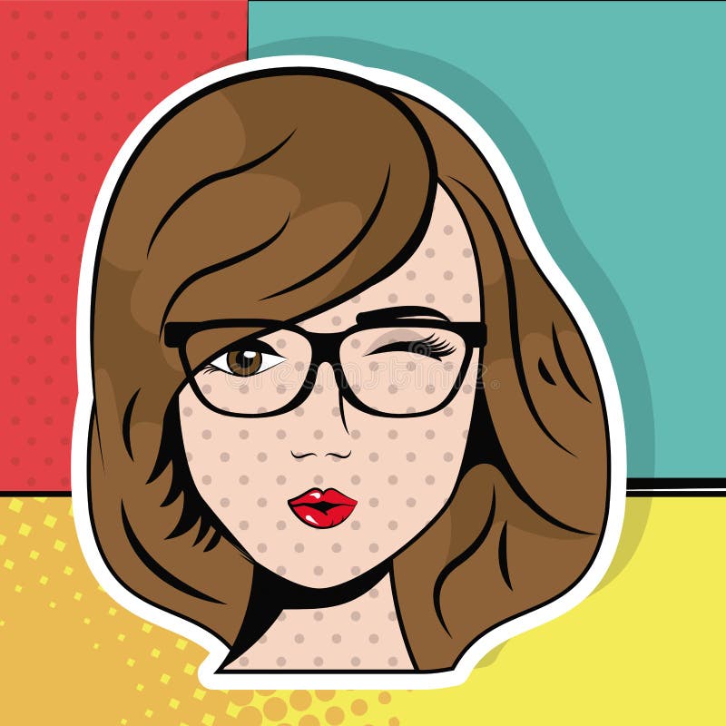 Pop Art Woman Wink Stock Illustrations 82 Pop Art Woman Wink Stock