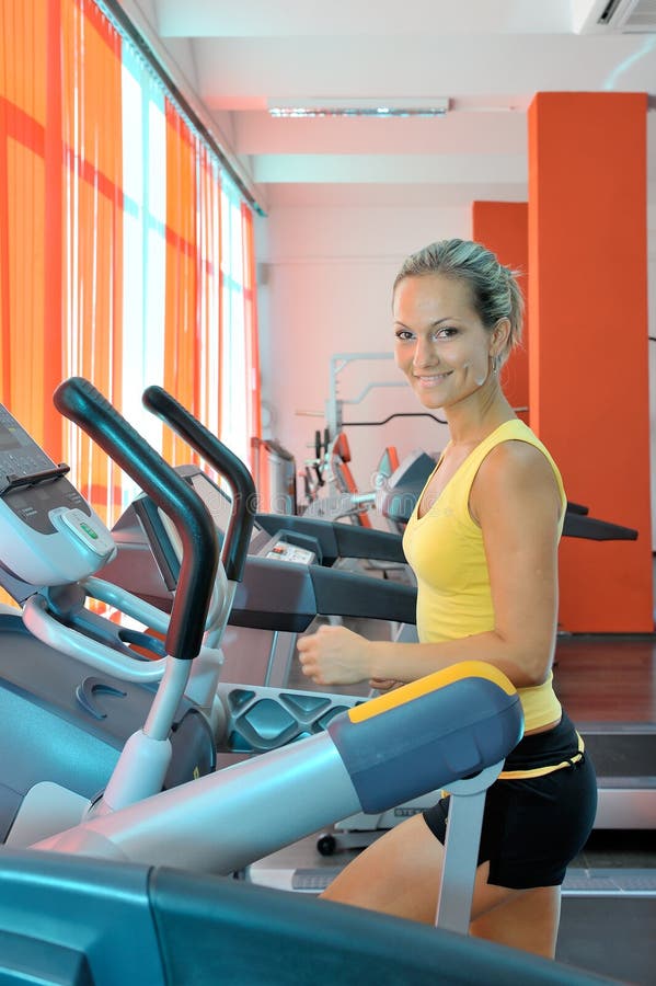 Young woman in the gym stock photo. Image of body, practicing - 12269248