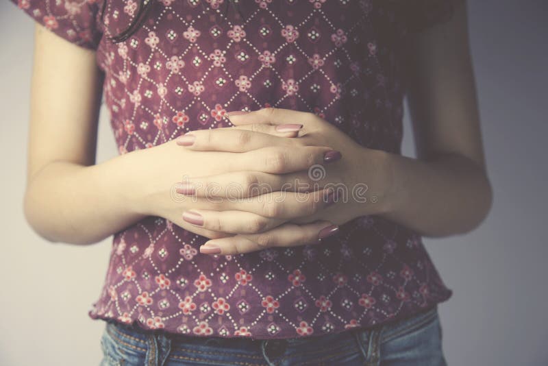 Woman hand cross stock photo. Image of woman, sign, gesturing - 108101954