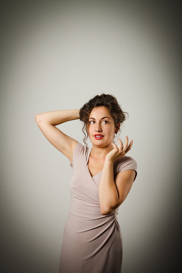 Young woman stock image. Image of gorgeous, hair, hands - 44989483