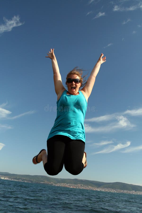 Running through waves stock photo. Image of sport, color - 592174