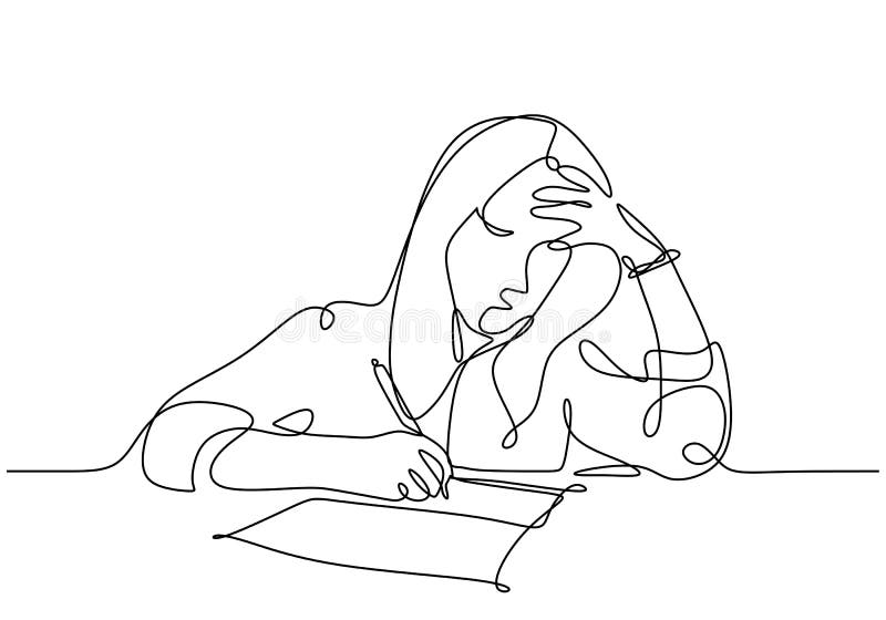Frustrated Woman Line Drawing Stock Illustrations – 674 Frustrated ...