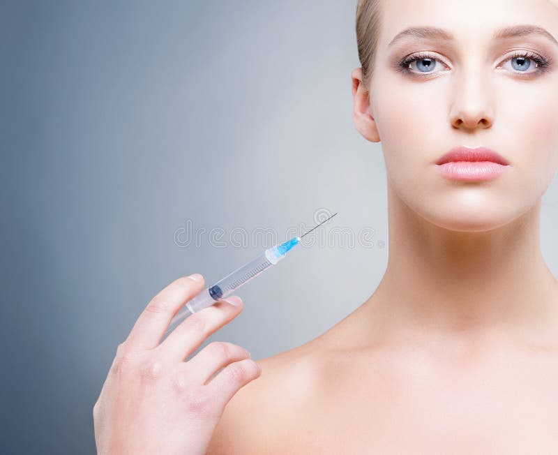 A Young Woman Having a Botox Treatment Stock Image - Image of beauty ...