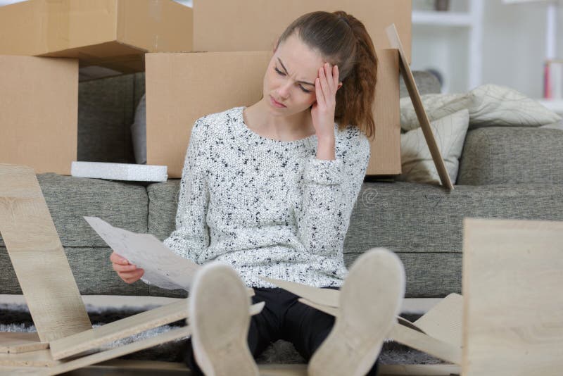 Young Woman Having Difficult Time Understanding Instruction Stock Photo ...