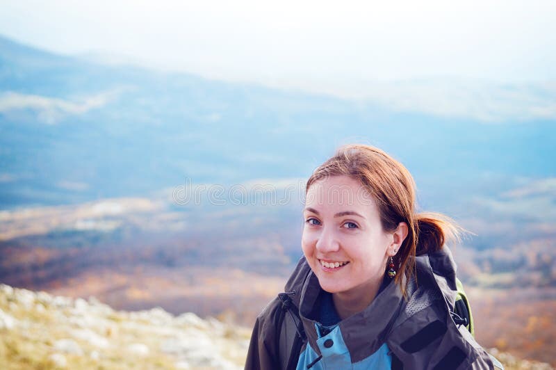 Young woman hiking stock image. Image of hiker, journey - 28093493