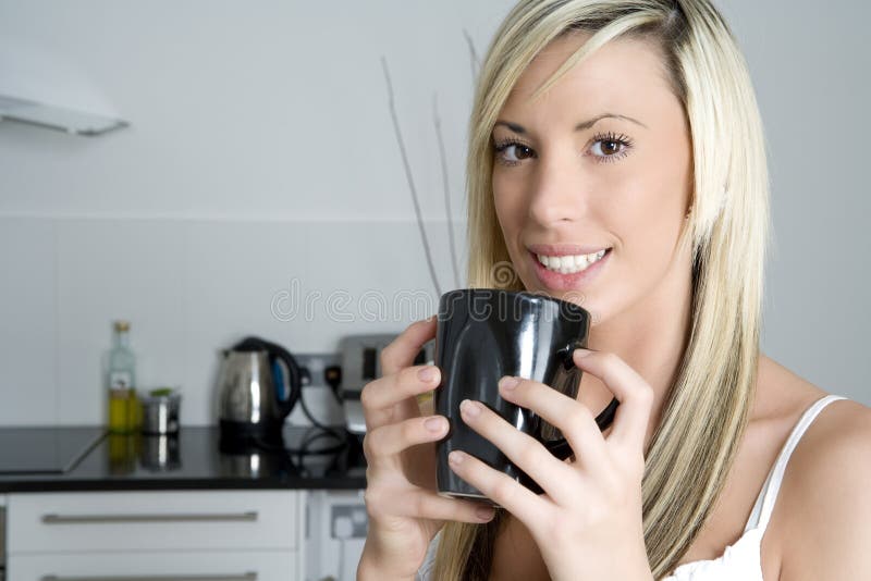 Young woman holding cup stock photo. Image of modern - 10542804