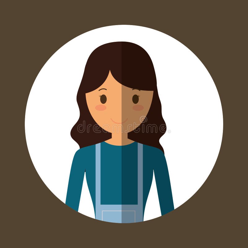 Young woman icon image stock illustration. Illustration of model - 85309641