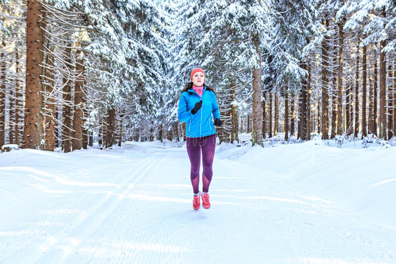 Winter jogging stock image. Image of training, activity - 8243105