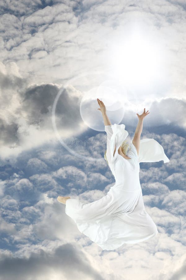Beautiful Girl Jumping into the Night Sky Stock Image - Image of ...