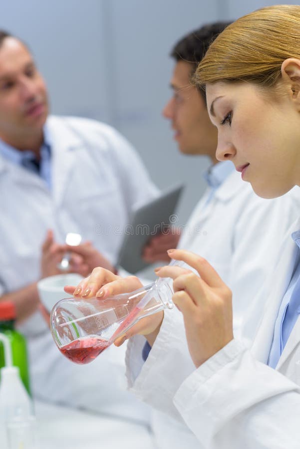 Young woman in lab stock image. Image of health, scientist - 311606289