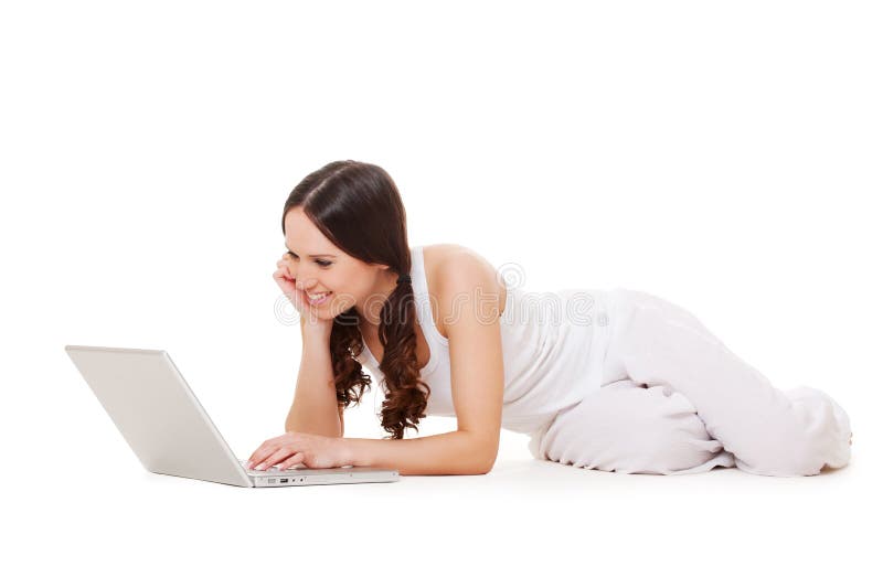 Computer Leisure stock photo. Image of beautiful, lady - 2402902