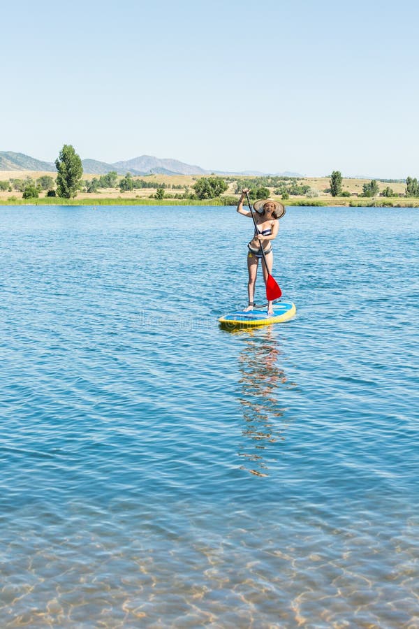 Paddleboarding stock photo. Image of landscape, chatfield - 88412862