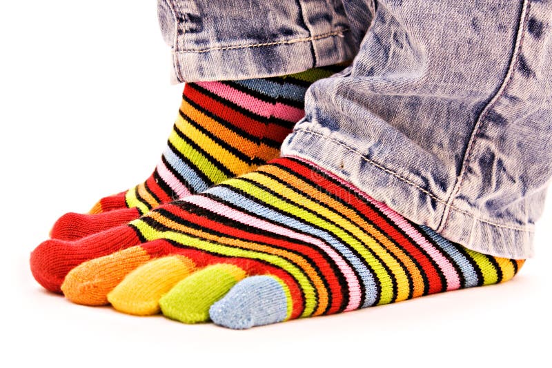 Young Woman Legs Standing Isolated Stock Image - Image of white, stripy ...