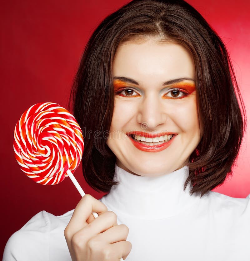 Young woman with lollipop stock photo. Image of pretty - 17269900