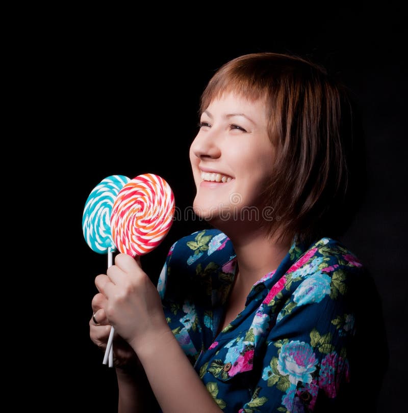 Young woman with lollipop stock image. Image of seductive - 21847119