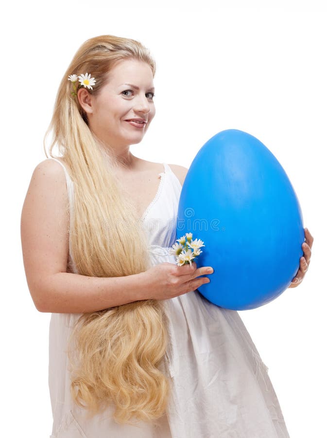 Young Pregnant Woman with Long Blond Hair Stock Image - Image of cute ...