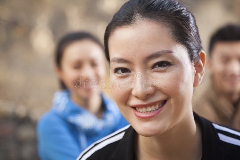 Young Woman Looking at the Camera, Portrait Stock Photo - Image of ...