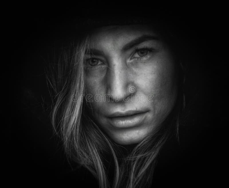 A Young Woman Looking At The Camera Stock Image Image Of Layered
