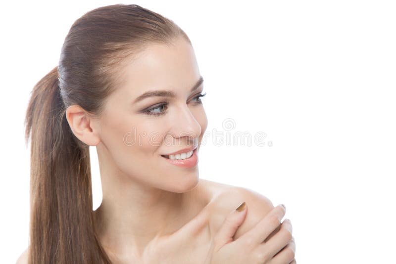 Portrait of a Young Woman Looking Left Stock Photo - Image of ...