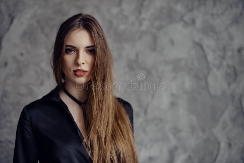 Young Woman Looking Straight Forward Stock Photo - Image of attractive ...