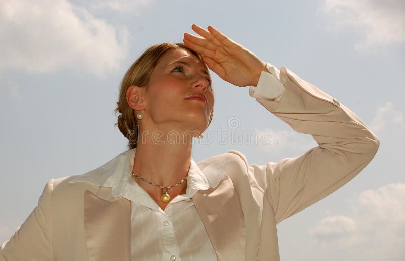 Young woman looking up stock image. Image of life, look - 11478283