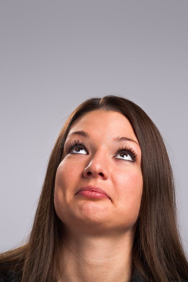 Young woman looking up stock image. Image of dreaming - 9624157