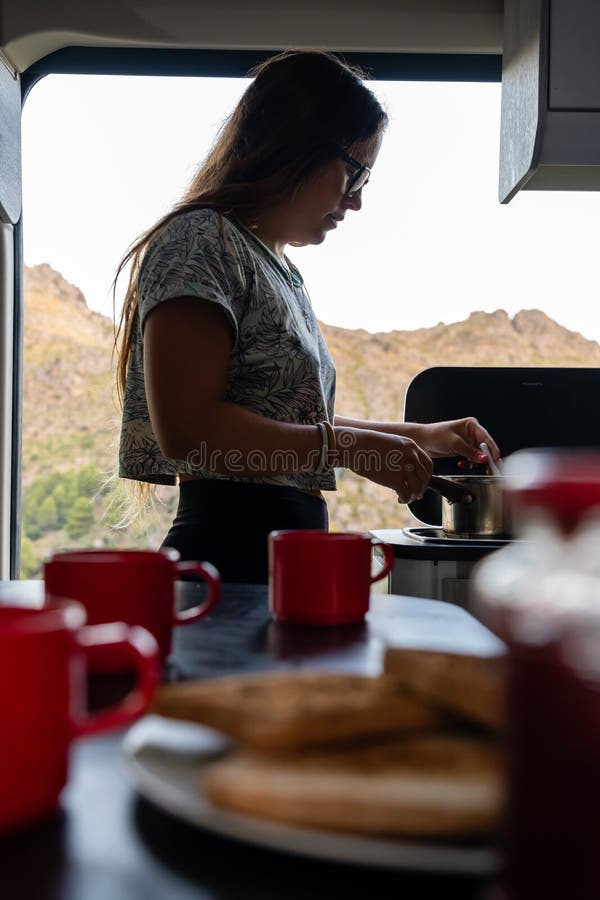 Making Breakfast Camping Toast Stock Photos - Free & Royalty-Free Stock ...
