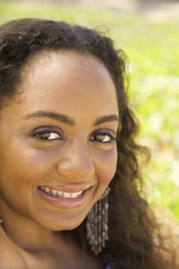 Young Woman Making Eye Contact. Stock Photo - Image of colour, young ...