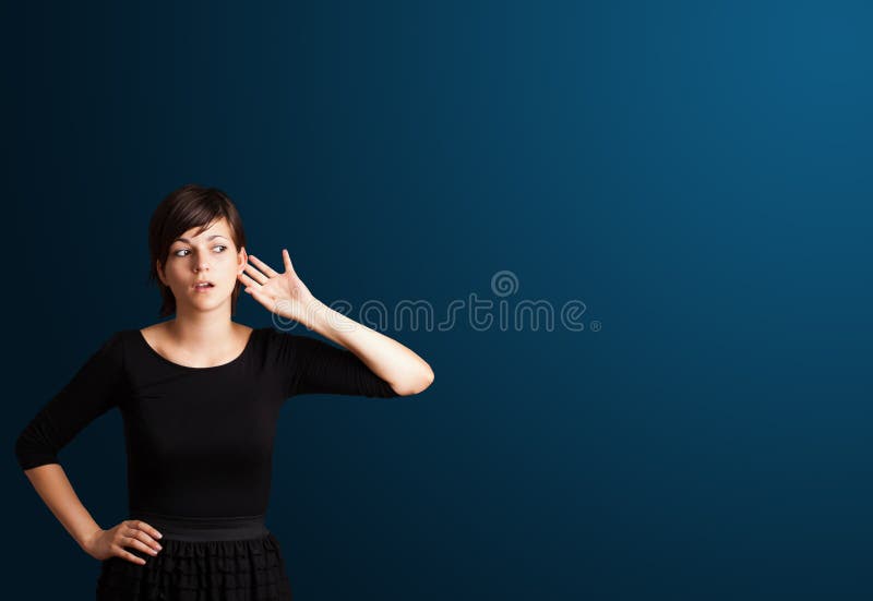 Young Woman Making Gestures Stock Photo - Image of gesture, cheerful ...