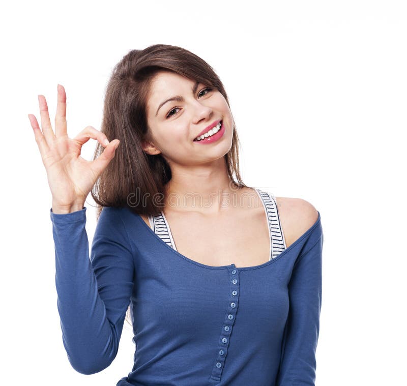 Well done! stock photo. Image of standing, showing, cheerful - 29951508