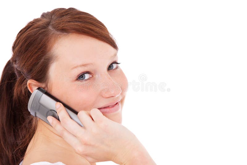 Girl making a phone call stock image. Image of making - 46723753