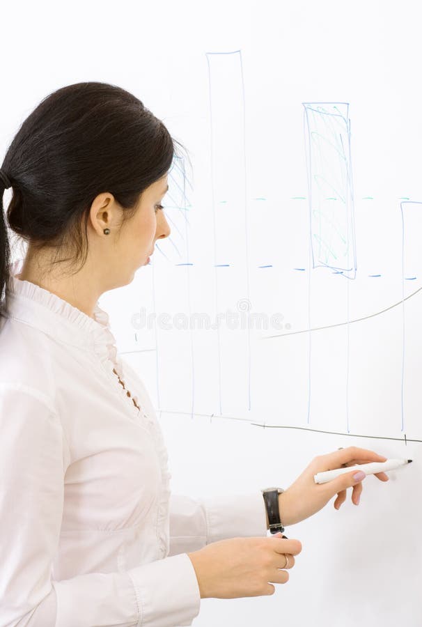 Young Woman Making Presentation Stock Image - Image of classroom ...