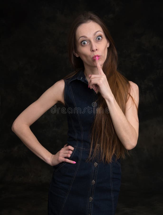 Young Woman Making Silence Gesture, Shhhhh Stock Image - Image of ...
