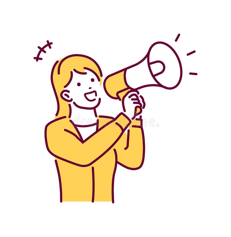 Announcing Woman Stock Illustrations – 495 Announcing Woman Stock ...