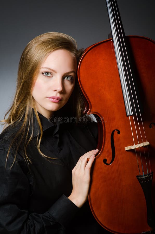 The Young Woman in Musical Concept Stock Image - Image of concerto ...