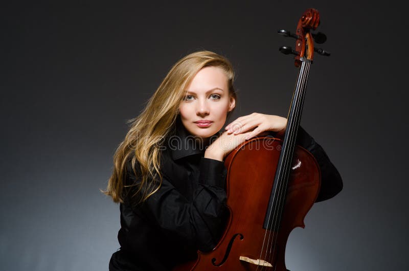 The Young Woman in Musical Concept Stock Image - Image of female ...