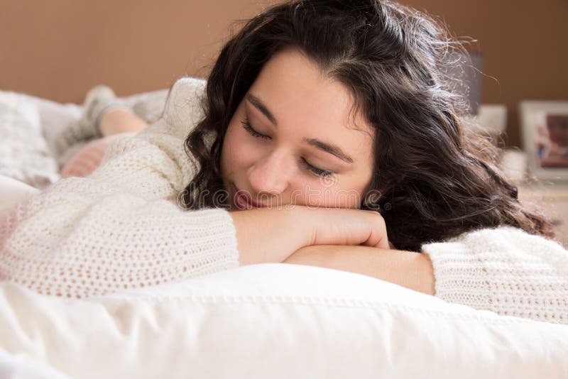 Young woman napping stock image. Image of closeup, healthy - 61043619