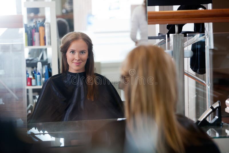 Young Woman at Parlor stock image. Image of happy, salon - 36909315