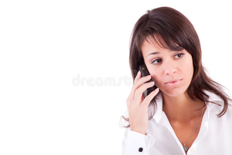 Concerned Phone Call stock image. Image of skinny, portrait - 1085307