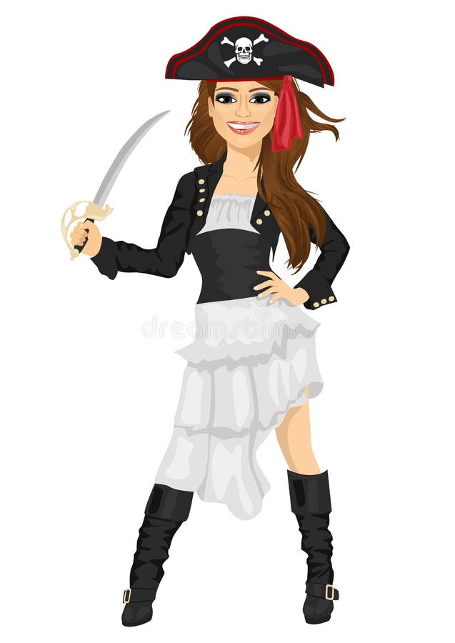 Woman Female Pirate Stock Illustrations – 2,635 Woman Female Pirate ...