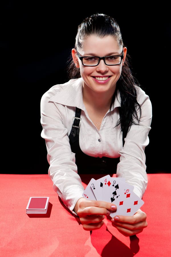 Young Woman Playing in the Gambling Stock Image - Image of bounce ...