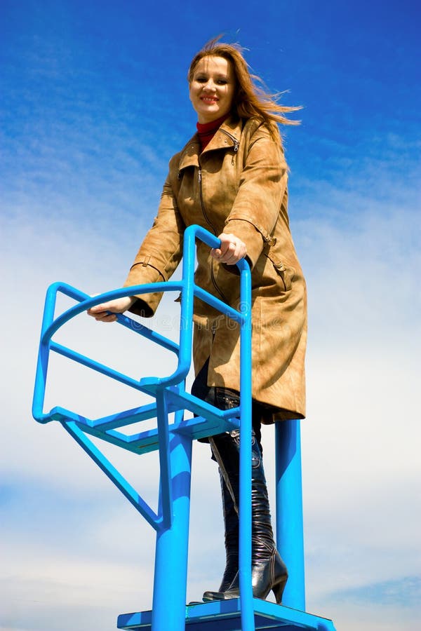 Young woman at point stock photo. Image of caucasian, woman - 9077782